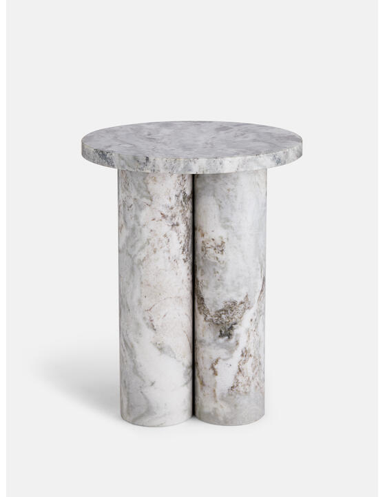 Tisbury Side Table, Dark Terra Bianca Marble - Soho Home