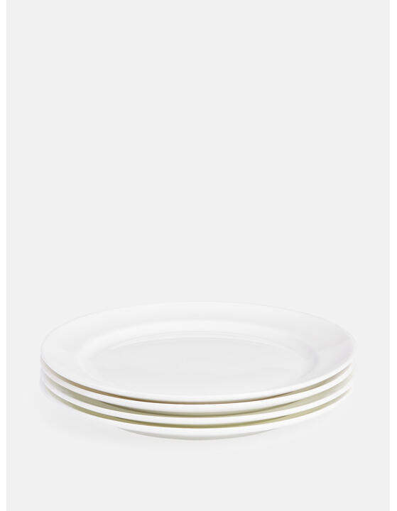 House Side Plate, Bone China, White, Set of Four - Soho Home