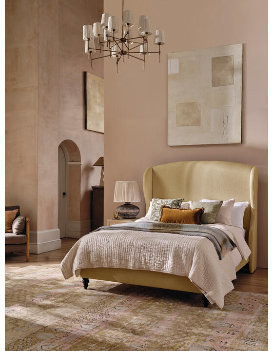 Rivas Bed, California King, Linen Antelope - Soho Home