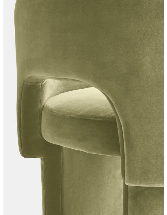 Morrell Dining Chair, Velvet, Lichen, US - Soho Home