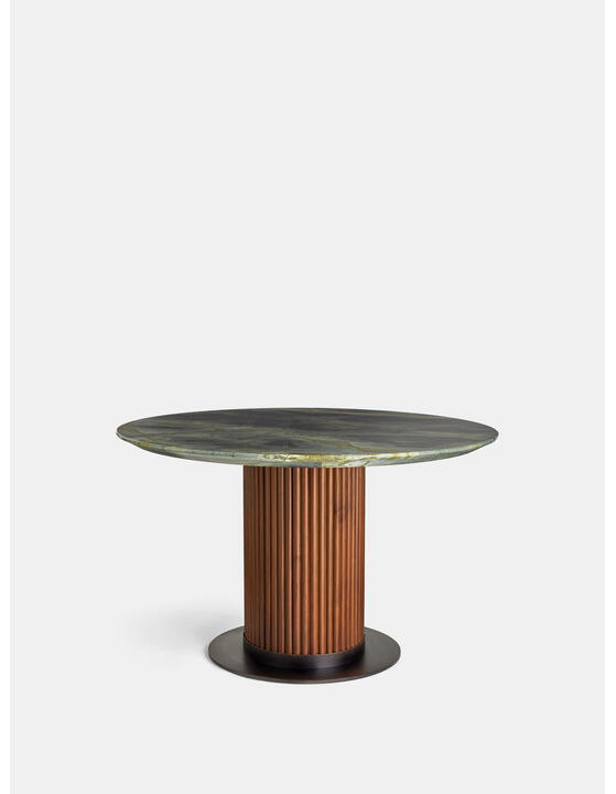 Murcell Oval Dining Table, Brazilian Green Marble, Prominent - Soho Home