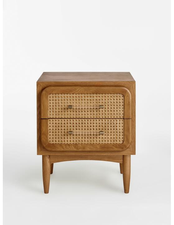 Oscar Cane & Oak Bedside Table - Soho Home