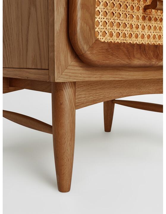 Oscar Cane & Oak Bedside Table - Soho Home
