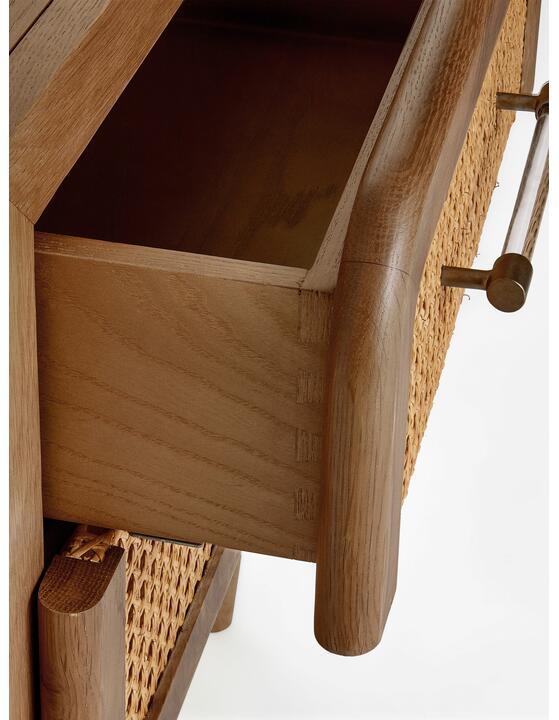 Oscar Cane & Oak Bedside Table - Soho Home