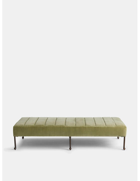 Poppy Bench, Velvet, Lichen, US - Soho Home