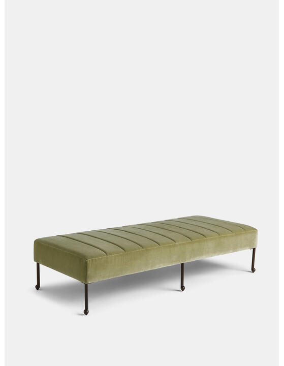 Poppy Bench, Velvet, Lichen, US - Soho Home