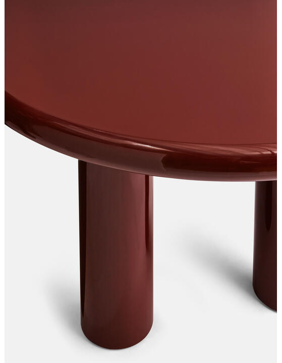 Geona Dining Table, High Gloss Lacquer, Bordeaux - Soho Home