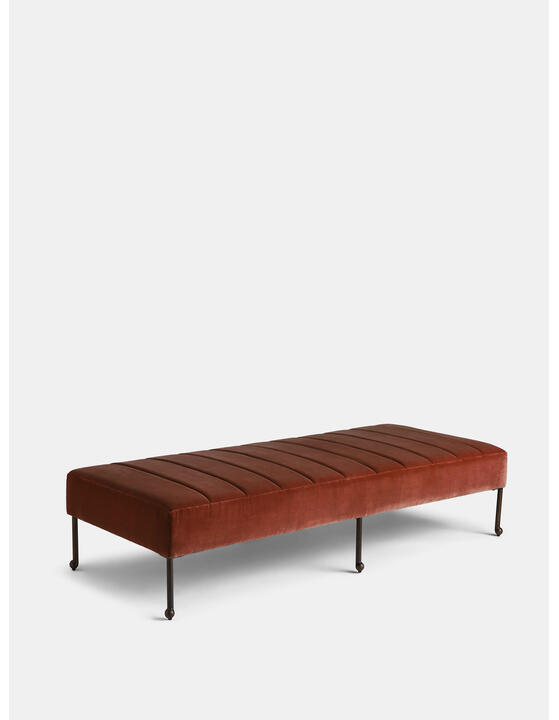 Poppy Bench, Velvet, Rust - Soho Home