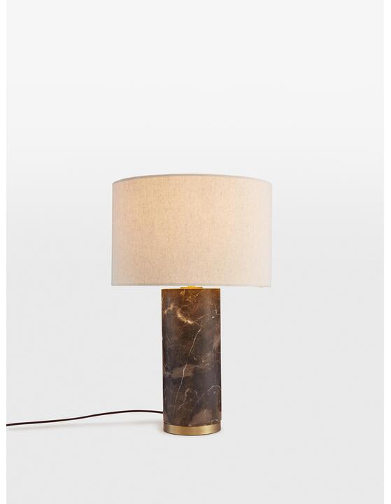 Remi Stone Table Lamp, Brown - Soho Home