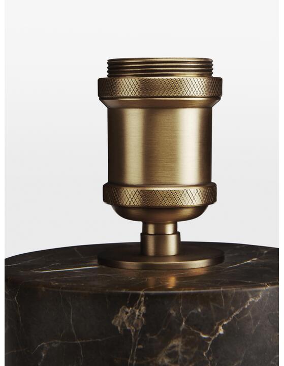 Remi Stone Table Lamp, Brown, US - Soho Home