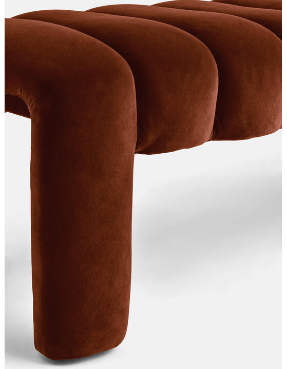 Willis Bench, Velvet, Rust, US - Soho Home