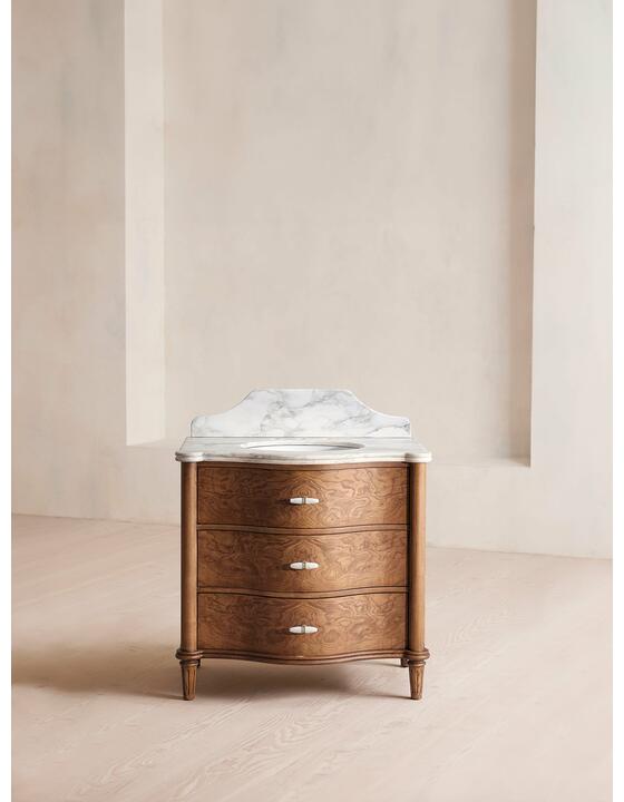 Valerie Single Vanity, Arabescato Marble - Soho Home