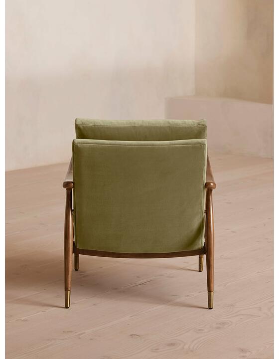Theodore Armchair, Velvet, Lichen - Soho Home