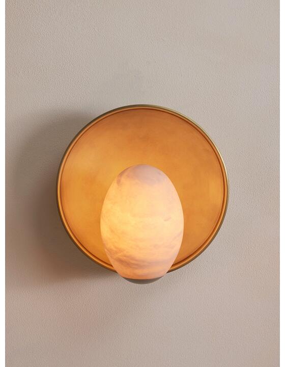 Avena Wall Light, Alabaster Globe - Soho Home
