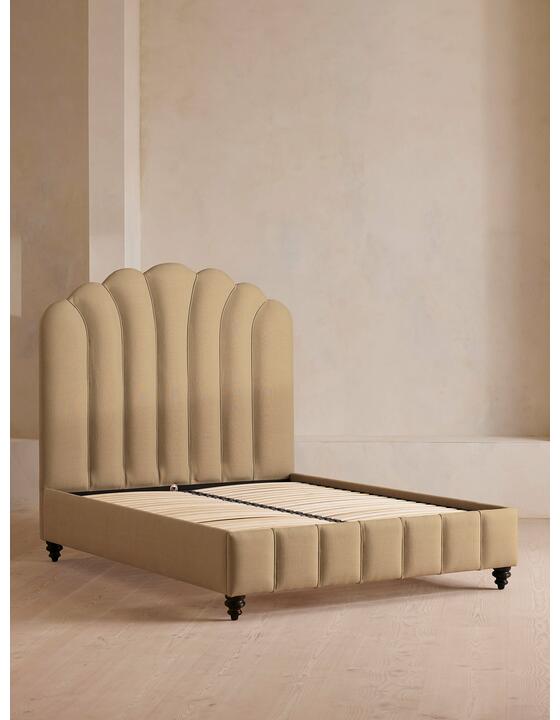 Manette Bed, Full, Linen, Wheat, US - Soho Home