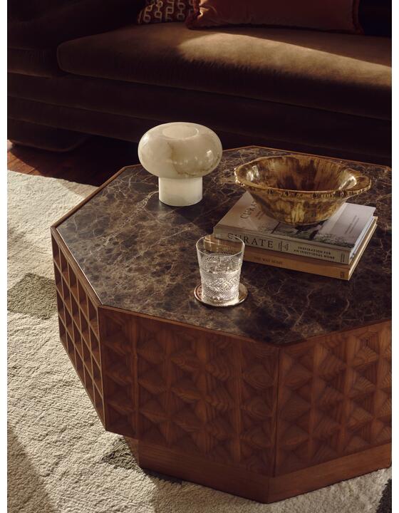 Dante Coffee Table, Dark Emperador Marble - Soho Home