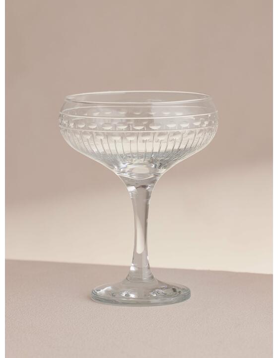 Etched Coupe, Set of Four - Soho Home