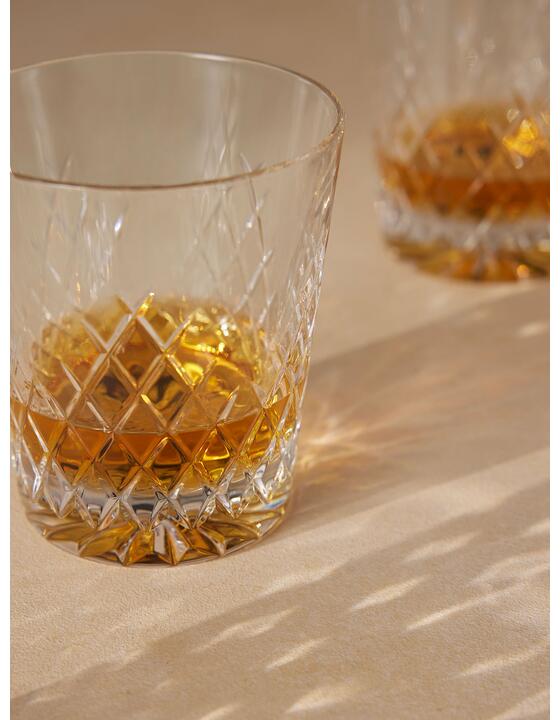 Barwell Cut Crystal Rocks Glass, Set of Four - Soho Home