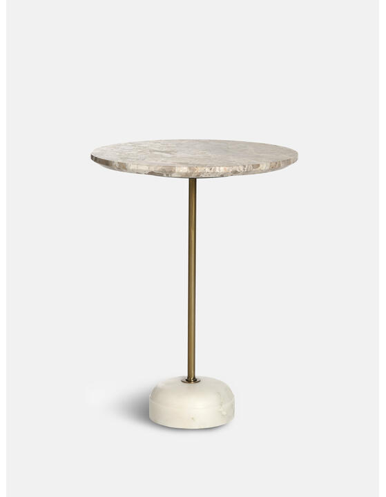 Fleet Side Table, Medium/Mid Height, Kapri Marble - Soho Home