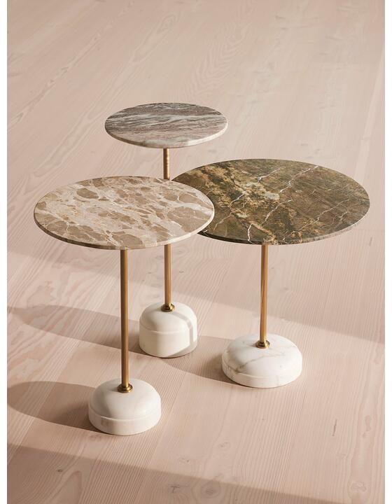 Fleet Side Table, Large/Low, Terra Bianca Marble - Soho Home