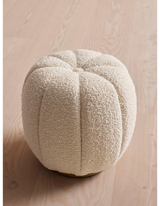 Sofia Footstool, Boucle, Natural - Soho Home