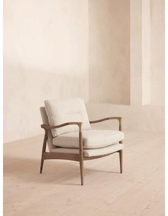Theodore Armchair, Boucle, Natural - Soho Home
