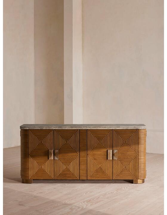 Kingsley Sideboard, Grey Emperador Marble - Soho Home