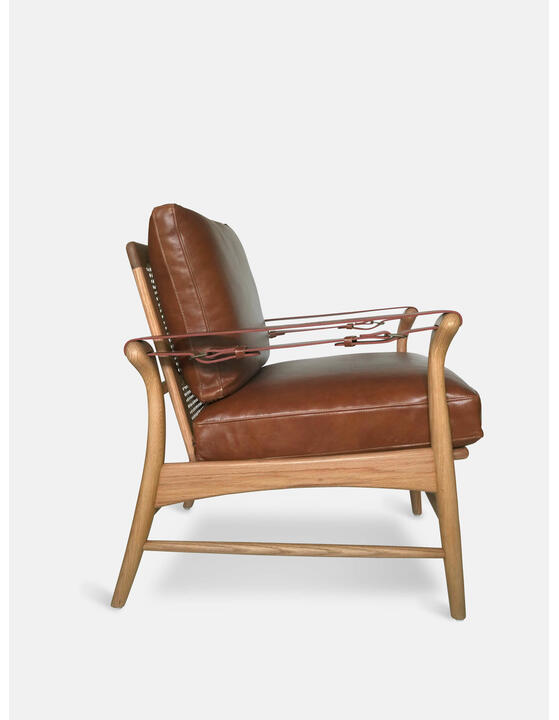 Campden Arm Chair Tan Leather | Leather Armchairs | Soho Home
