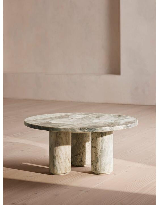 Tisbury Coffee Table, Dark Terra Bianca Marble - Soho Home