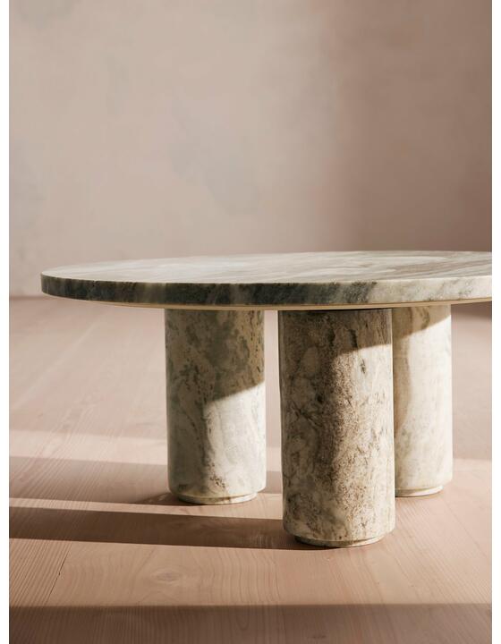 Tisbury Coffee Table, Dark Terra Bianca Marble - Soho Home