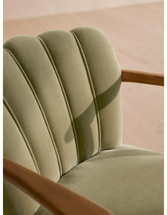Mae Dining Chair, Velvet, Lichen - Soho Home