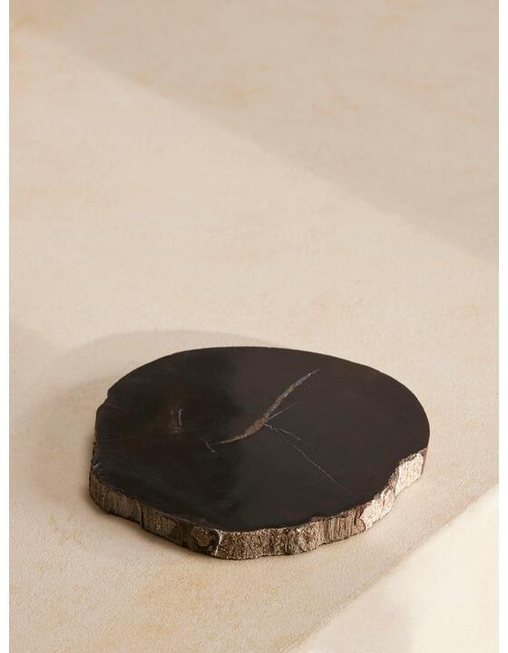 Balfern Petrified Wood Coasters, Black, Set of Four - Soho Home