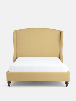 Rivas Bed, Double, Linen Antelope - Soho Home