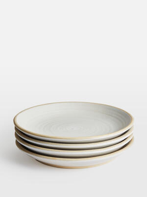 Morley Side Plate, White, Set of Four - Soho Home