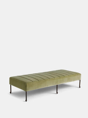 Poppy Bench, Velvet, Lichen, US - Soho Home