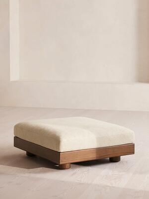 Truro Ottoman, Textured Linen - Soho Home