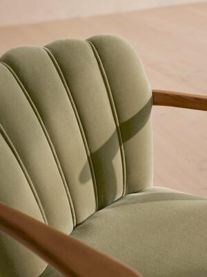 Mae Dining Chair, Velvet, Lichen - Soho Home