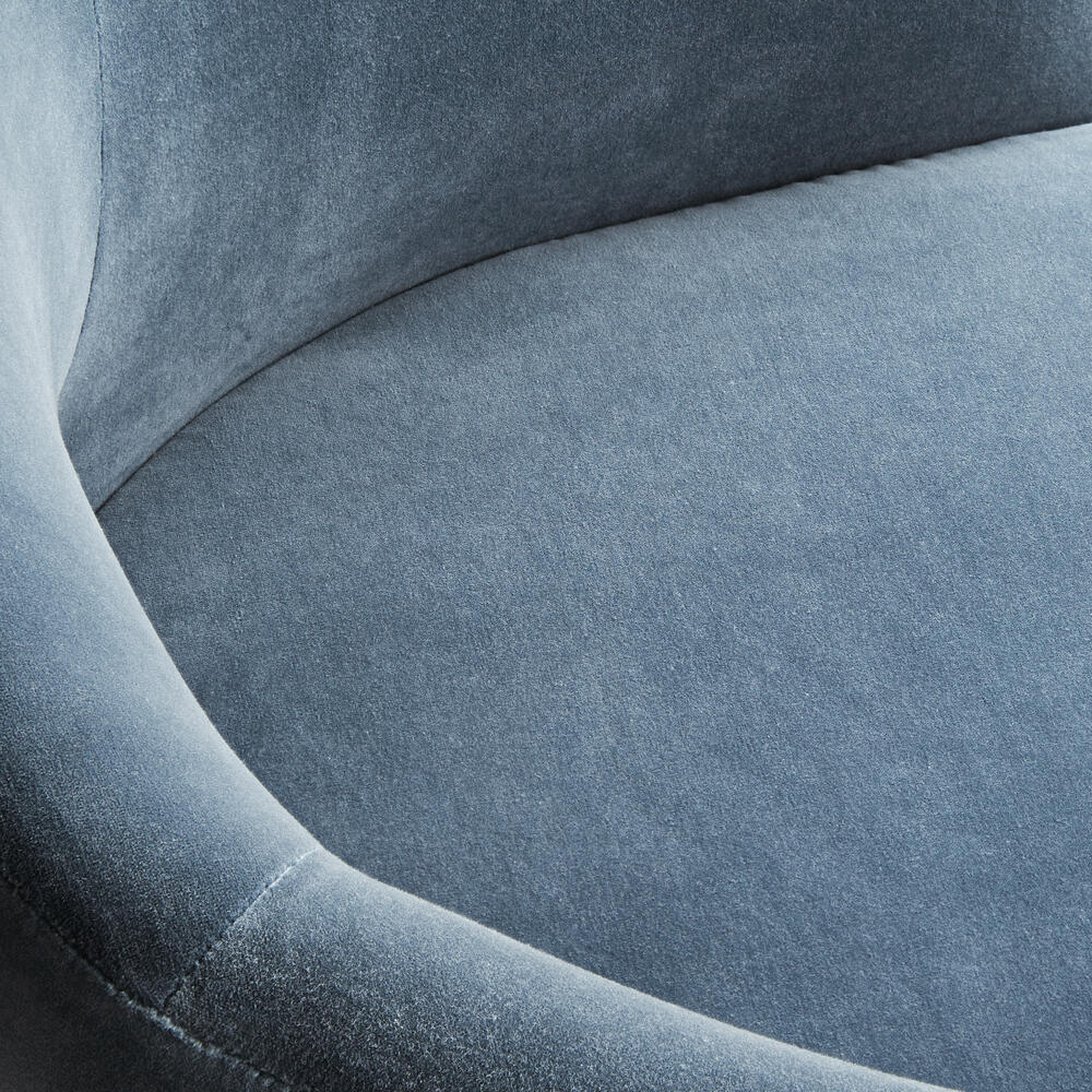 Morrell Dining Chair, Velvet, Grey Blue, US - Soho Home