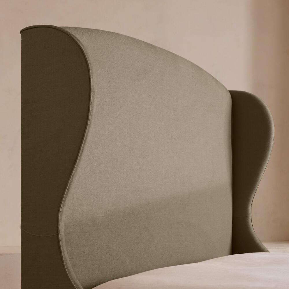 Rivas Bed, Double, Linen, Sage - Soho Home