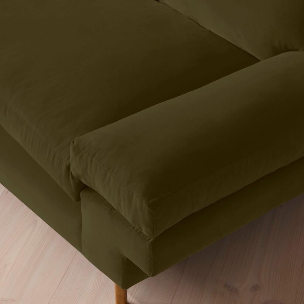 Bristol Sofa, Velvet, Olive - Soho Home